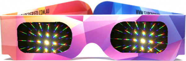 Rainbow Firework Paper Diffraction Glasses - Original Abstract – SuperFried